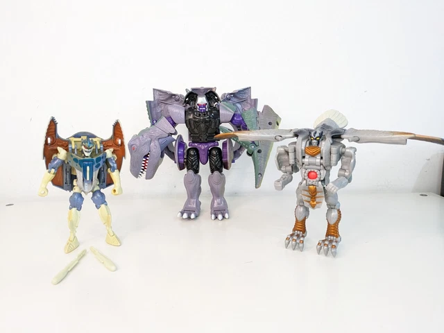 TRANSFORMERS BEAST WARS Figures Megatron T Rex, SilverBolt, CyberShark ...