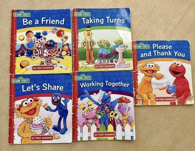 SESAME STREET ELMO Manners Books for Kids Toddlers - Set of 5 Manners ...