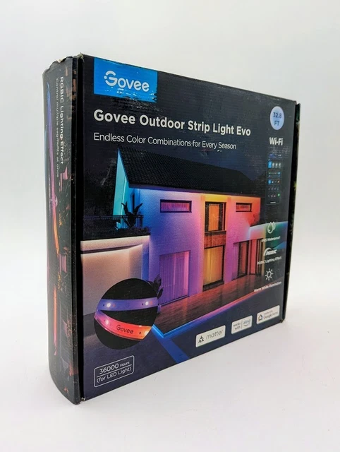 GOVEE - WI-FI Bluetooth Smart Outdoor LED Strip Light 32.8ft $51.41 ...