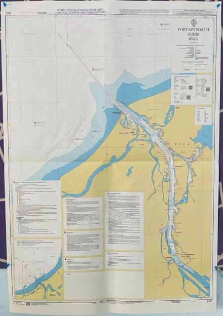 AMIRAUTÉ 8023 PORT Approach Guide Riga Carte Chart Maritime Genius ...