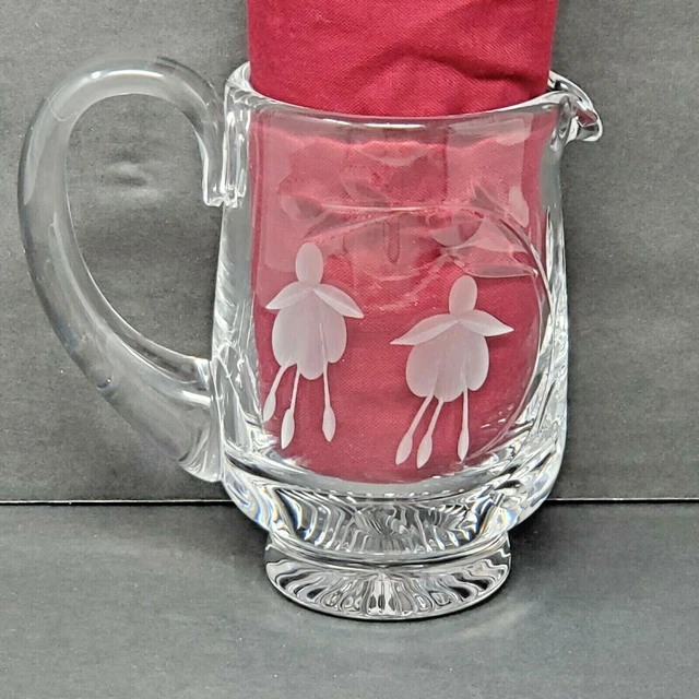 STUART CRYSTAL CASCADE Fuchsia Milk Cream Jug 4" Waterford Wedgwood ...