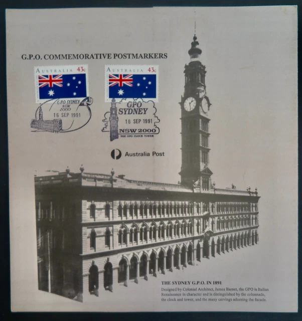 AUSTRALIA SYDNEY GPO Commemorative Stamp Postmarks On Pamphlet. $12.00 ...