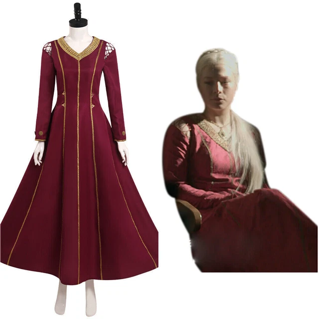 ROBE COSPLAY HOUSE of the Dragon Rhaenyra Targaryen tenue d'Halloween ...