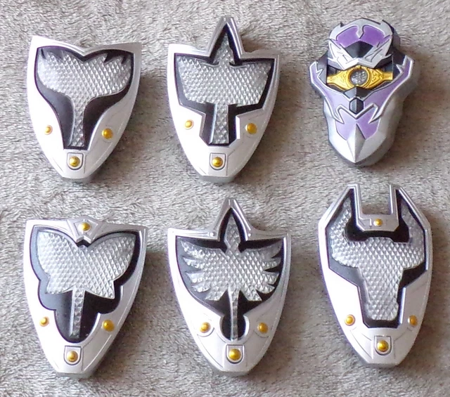 POWER RANGERS MYSTIC Light Ranger Shield Set 6 Red Pink Green Yellow ...
