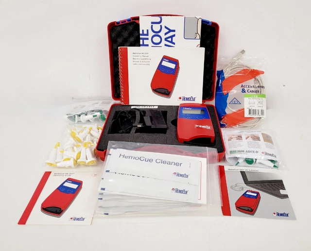 HEMOCUE HB 201+ Haemoglobin Analyser with Accessories Lab £715.00 ...