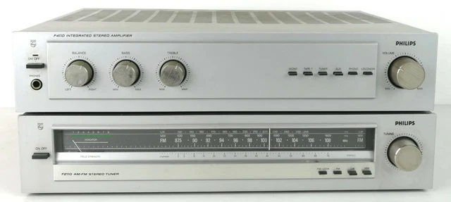 PHILIPS F 4110+F 2110 - Amplificatore + Tuner - Con Difetto - Hi Fi EUR ...