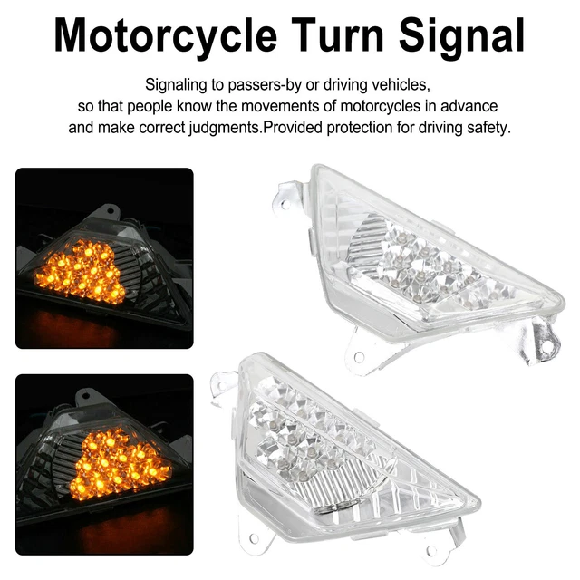 LED FRONT TURN Signal Light For KAWASAKI NINJA 250 300 400 650 1000 ...
