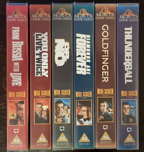 JAMES BOND - Sean Connery - 6 VHS Films - UK PAL - Dr No - Thunderball ... JAMES BOND - Sean Connery - 6 VHS Films - UK PAL - Dr No - Thunderball ...