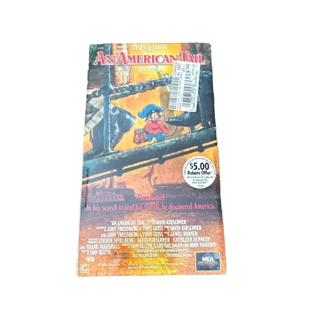 AN AMERICAN TAIL VHS Tape 1986 Steven Spielberg w/ Watermarks 80536 £9. ...