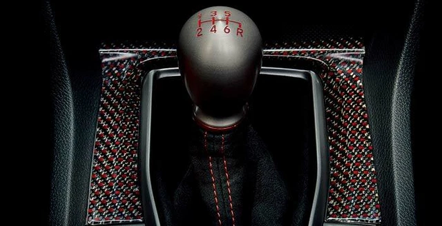 HONDA TYPE R FK8 Red Carbon Center Console Shift Panel 2017- JDM OEM ...