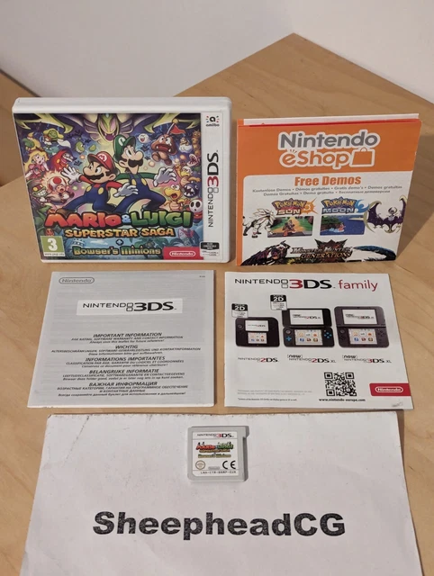 MARIO & LUIGI Superstar Saga + Bowsers Minions Nintendo 3DS Mint Tested ...