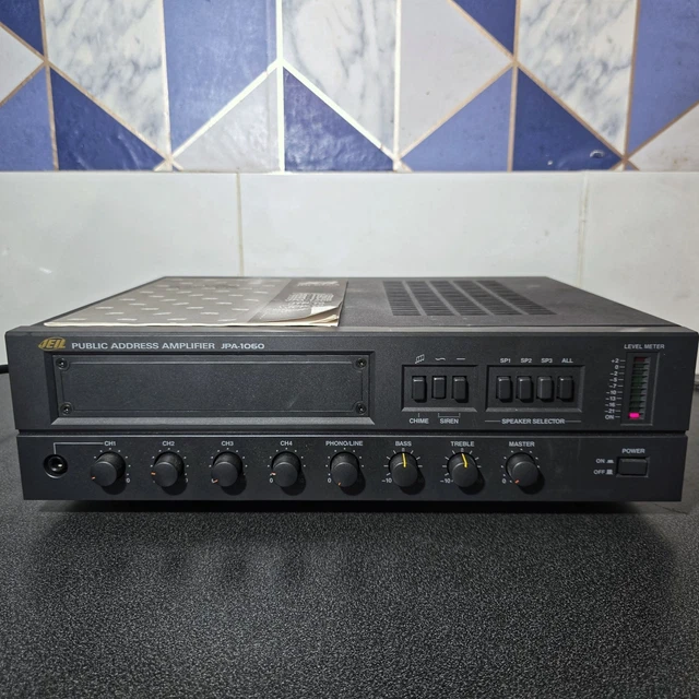 JEIL JPA-1060 PUBLIC Address Amplifier With Original Manual. - Tested ...