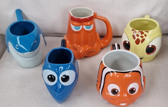 ORIGINAL DISNEY PIXAR Finding Nemo Finding Dory Large Ceramic 3D Mugs X ...
