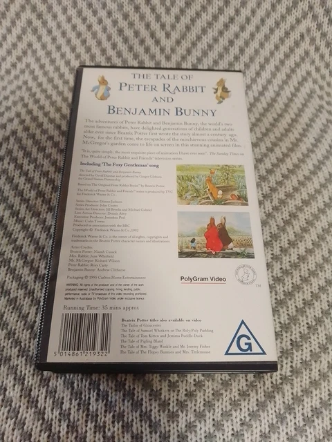 VINTAGE VHS TALE of Peter Rabbit and Benjamin Bunny 1995 $26.99 ...