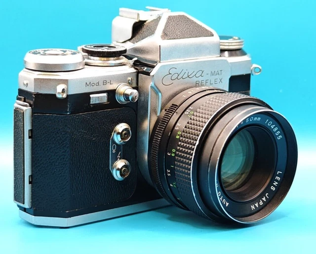 VINTAGE WIRGIN EDIXA-MAT Reflex Mod B-L SLR Camera Rikenon 50mm F2 ...