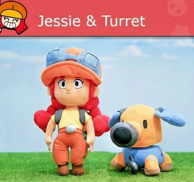 NUOVO PELUCHE LIMITATO Supercell Brawl Stars Jessie & Turret regalo di ...