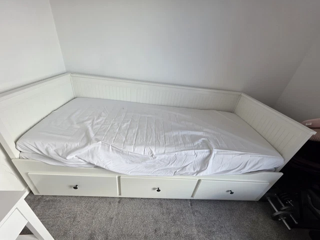 IKEA HEMNES DAY Bed, White, used condition £156.68 - PicClick UK
