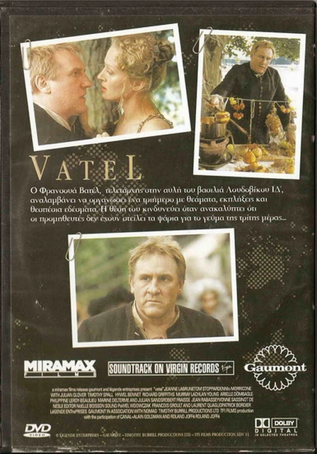 VATEL (GERARD DEPARDIEU, Tim Roth, Uma Thurman, Julian Glover, R. Joffe ...