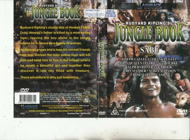 JUNGLE BOOK-1942-FLASHBACK HOME Entertainment-Movie F-HE-DVD $29.95 ...