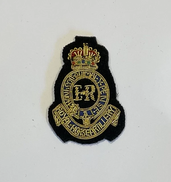 7 ROYAL HORSE Artillery Officers Maroon Embroidered Beret Badge 7 RHA ...