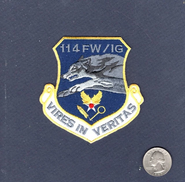 114TH FW IG Fighter Aile SD Ang USAF F-16 Falcon Escadron Patch EUR 9 ...