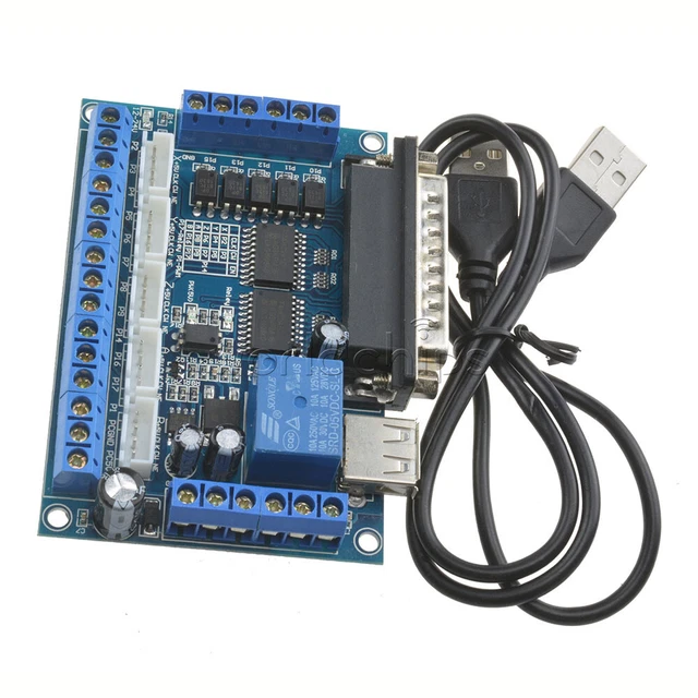 CNC MACH3 5 Axis Interface Breakout Board For Stepper Motor Driver CNC ...