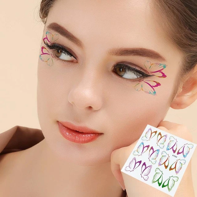 FAKE TATTOO TEMPORARY Tattoos Butterfly Tattoo Stickers Face Tattoo Stickers EUR 1,97 - PicClick FR