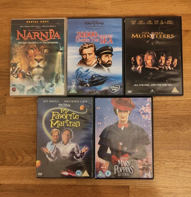 DVD BUNDLE - X5 Live Action Disney DVDs 20,000 Leagues Musketeers ...