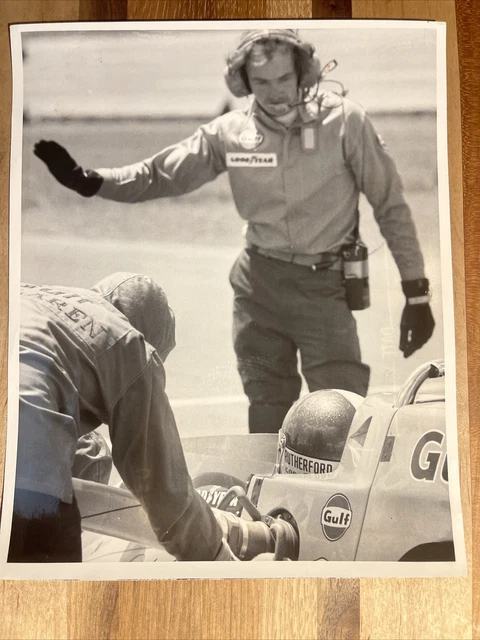 VINTAGE USAC RACING 8x10 Photo, Johnny Rutherford Pit Stop at Michigan ...