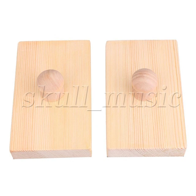 1 PAIR RHYTHM Band Wood Sand Block Hand Percussion Blocks Instrument ...