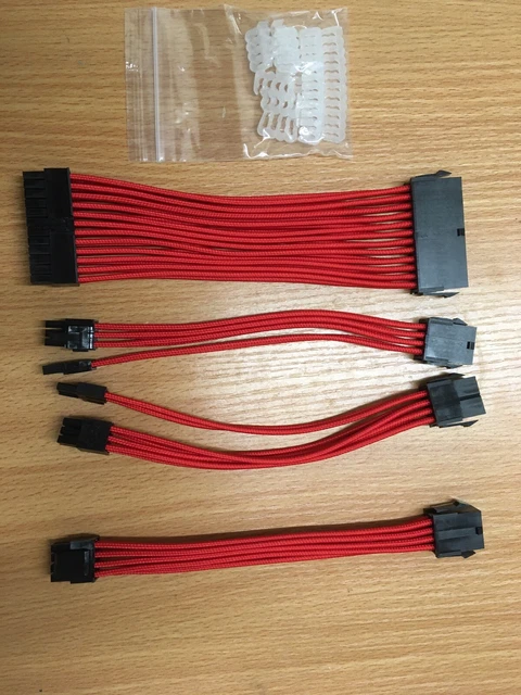 GAMING PC PSU Power Supply Unit extension Cable For GPU PSU Motherboard ...