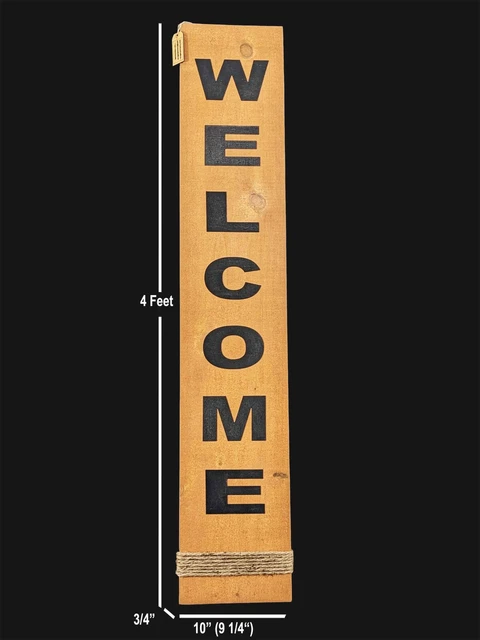 3D WOOD WELCOME Sign Vertical Welcome Sign Porch Welcome Sign Stand ...