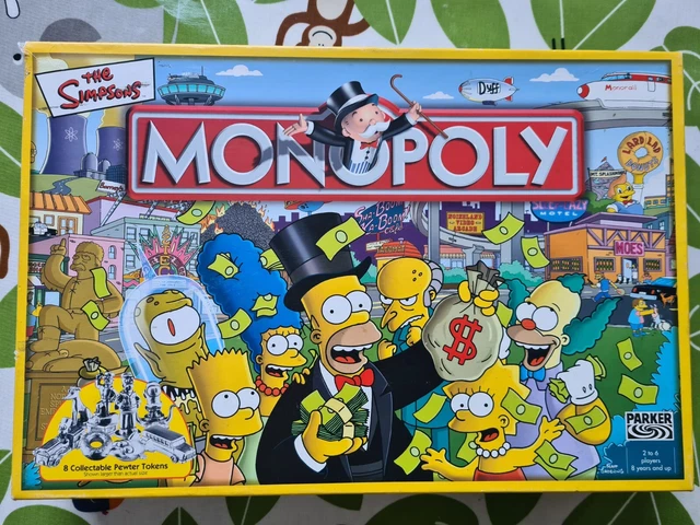 THE SIMPSONS MONOPOLY Board Game - Parker Brothers 100% Complete! £17. ...