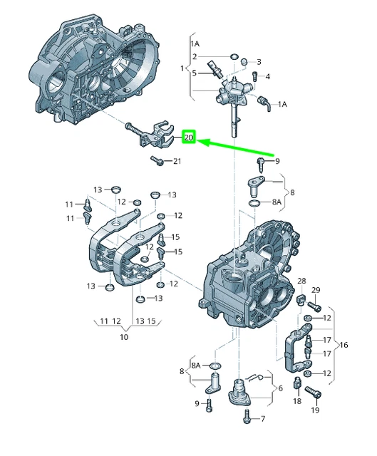 NEW VOLKSWAGEN PASSAT B8 3G Reverse Gear Selector Fork 0A4311521A ...
