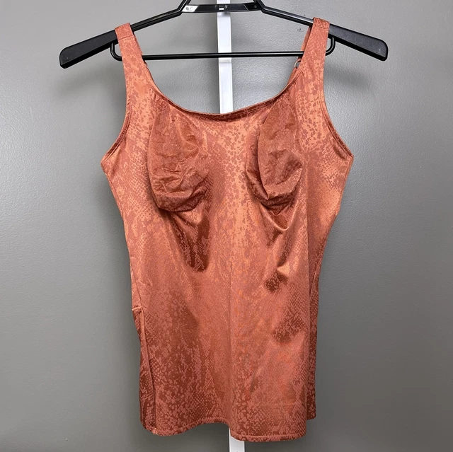 RUBY RIBBON 3073 Simply Smooth Pocket Cami 50 Terracotta Snakeskin NWOT ...