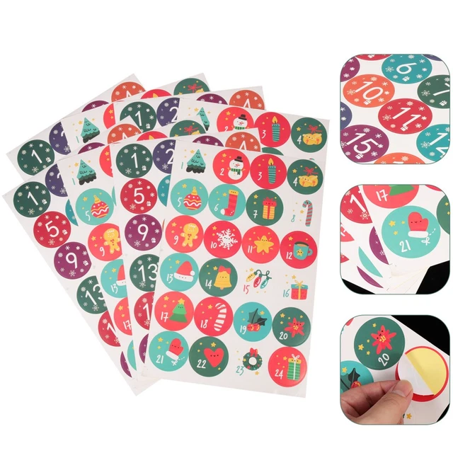 20 SHEETS BAKING Sealing Labels Round Adhesive Stickers For Christmas ...