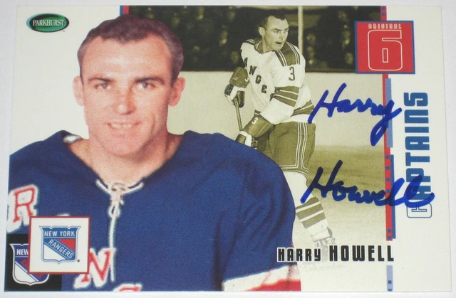 HARRY HOWELL SIGNED Parkhurst Original Six New York Rangers Card ...