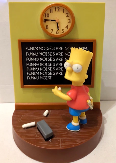 THE SIMPSONS TALKING Alarm Clock Bart Simpson With Blackboard Wesco 1999 £29.00 - PicClick UK