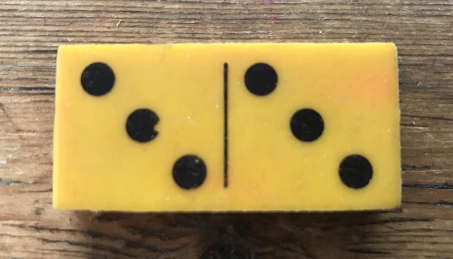 VINTAGE YELLOW DOMINO Rubber - Scented Eraser 80’s Novelty 70s Retro 3 ...