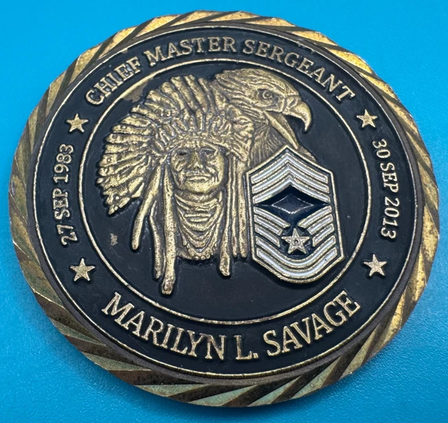 USAF CHIEF MASTER Sergeant Marilyn L. Savage 1983 Creed Military ...
