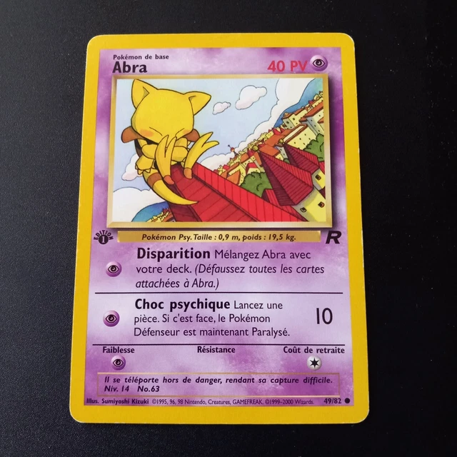POKÉMON - ABRA 49/82 - Team Rocket Édition 1 Wizards FR - État Neuf PSA ...