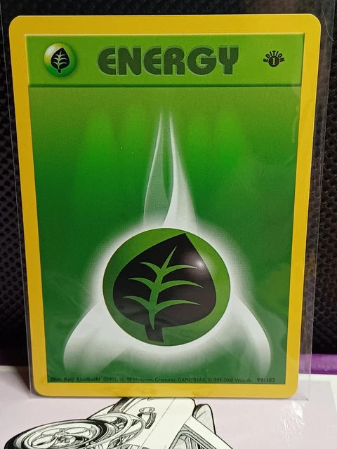 POKÉMON CARD TCG Grass Energy 99/102 Korean 1st Edition Base Set £25.00 ...