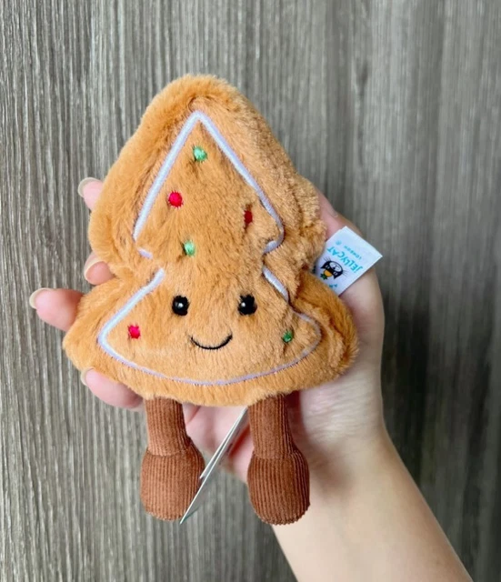 JELLYCAT AMUSEABLES CHRISTMAS Tree Cookie Plush - Festive Doll with Tag ...