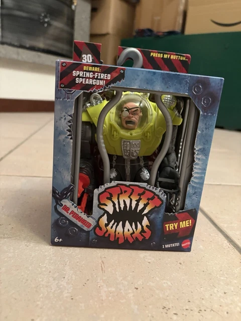 MATTEL - STREET Sharks Dr Piranoid Action Figure, 30th Anniversary [New ...