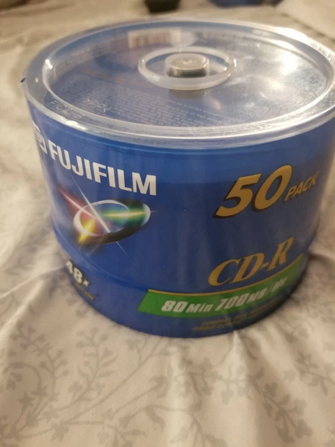 FUJIFILM CD-R 80 Min. 700Mb 50 Pack New Sealed 48X Speed $23.70 - PicClick