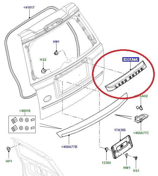 FREELANDER 2 REAR Tailgate Moulding Genuine Land Rover LR020189 £308.99 ...