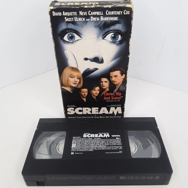 SCREAM VHS 1996 Wes Craven Drew Barrymore Courteney Cox David Arquette ...