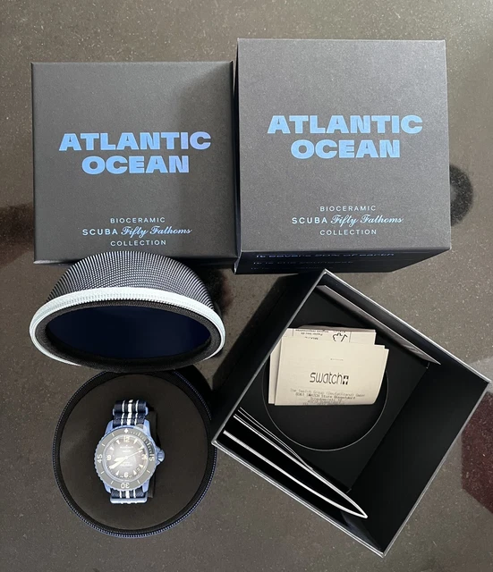 SWATCH X BLANCPAIN Bioceramic Scuba Fifty Fathoms Atlantic Ocean EUR ...