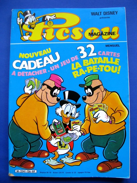 PICSOU MAGAZINE N° 126 1982 TBE Avec ses cartes Bataille rapetou EUR 15 ...