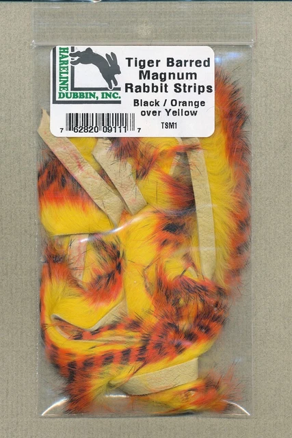 TIGER BARRED MAGNUM Rabbit Strips -- black / purple over fuchsia TSM15 ...